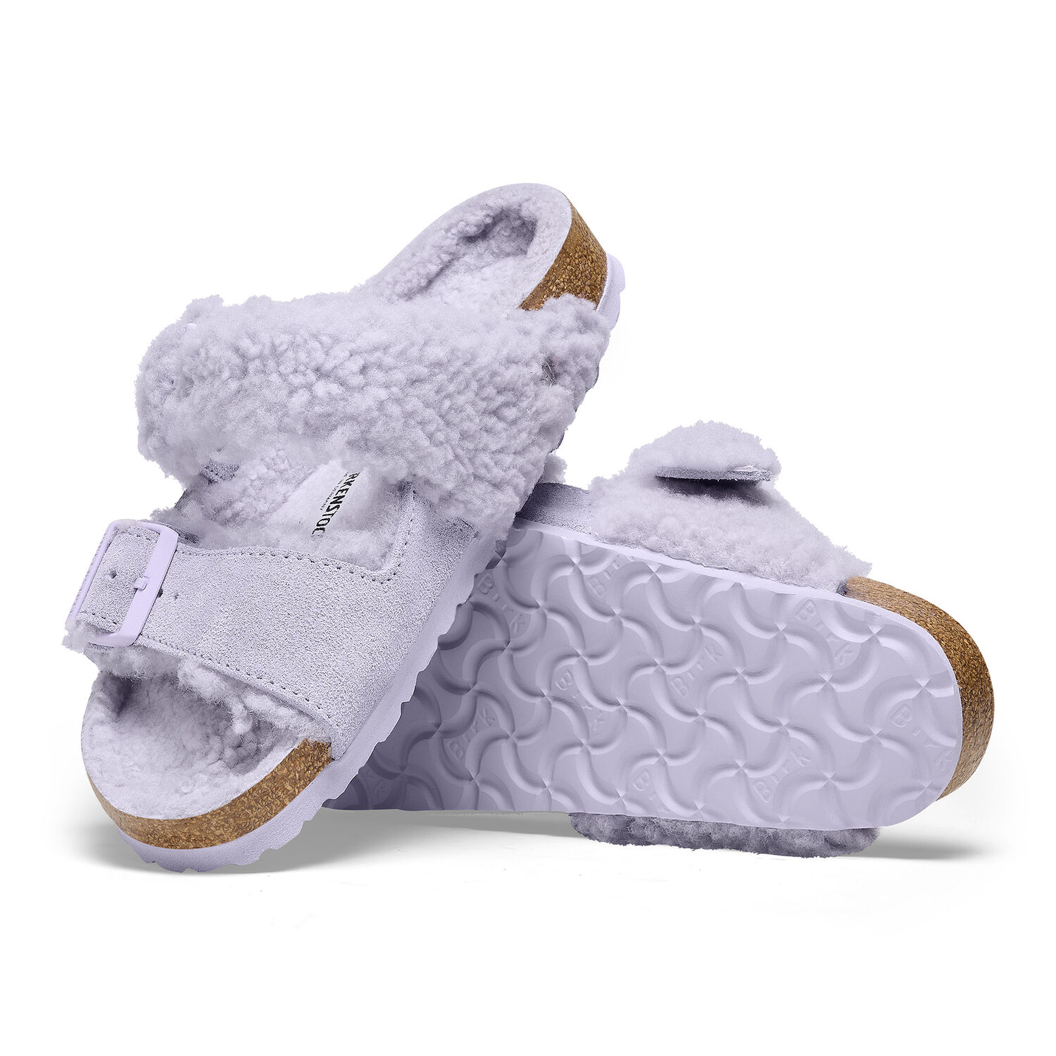 Birkenstock Arizona Teddy Split Purple Fog Suede/Shearling Birkenstock Arizona Teddy Split Purple Fog Suede/Shearling